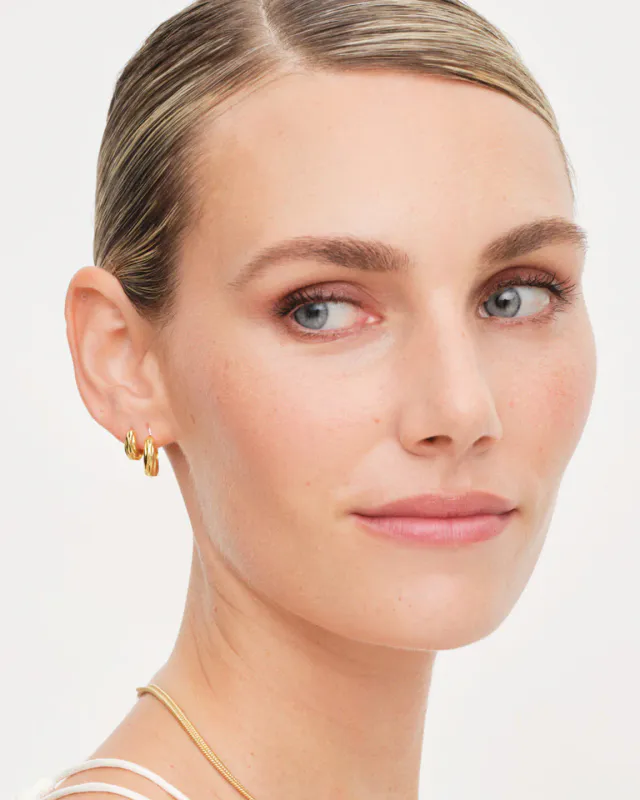 Philippa Studios Dome Structured Hoops Small Gull - Forma Studio